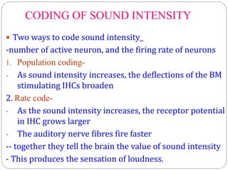 Auditory senses AND PATHWAY OF HEARING | PPTX