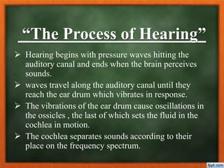 Auditory system psychology | PPTX