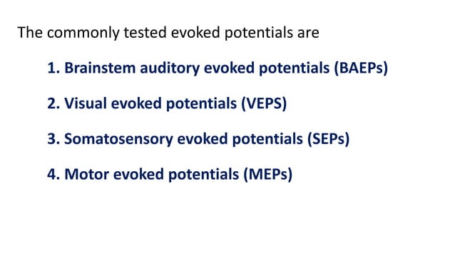 AUDITORY VISUAL EVOKED POTENTIAL.pptx | Eye and Vision Conditions | Diseases and Conditions
