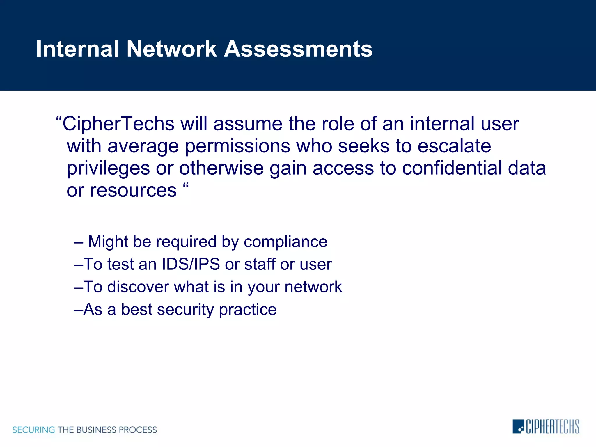 Audit Practice at CipherTechs | PPT