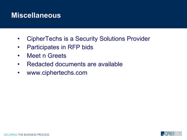 Audit Practice at CipherTechs | PPT