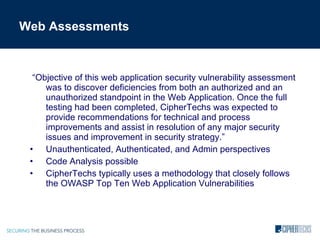 Audit Practice at CipherTechs | PPT
