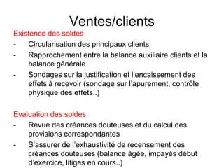 Audit par cycle ventes clients | PDF