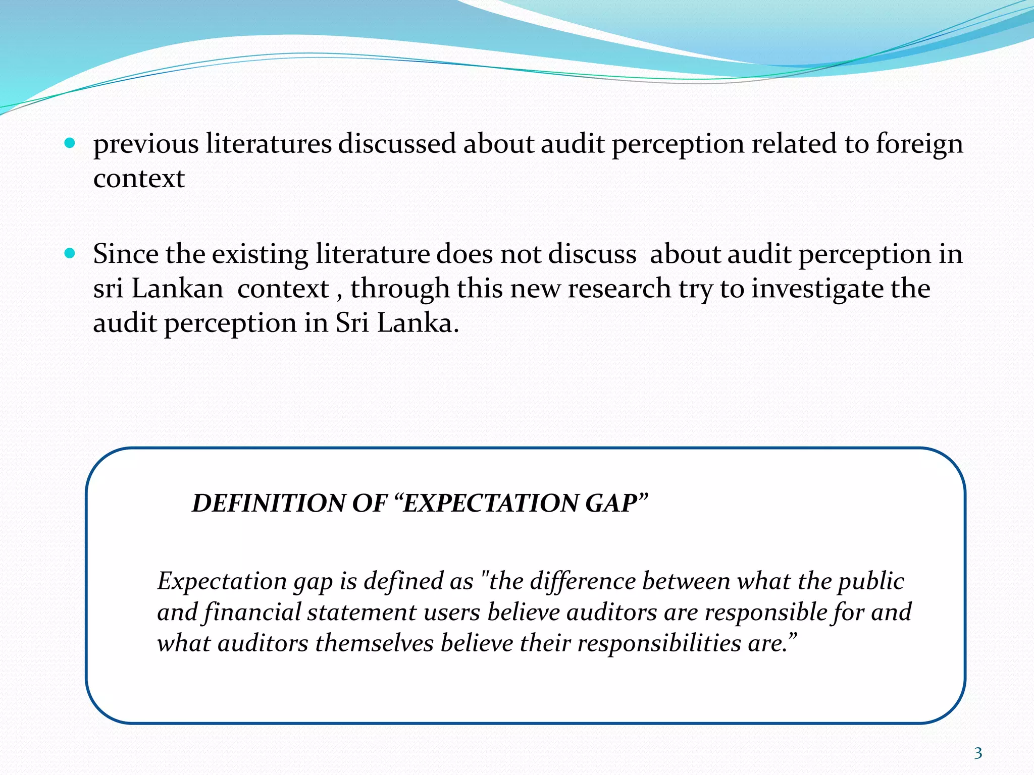 Audit perspection in sri lanka | PPT