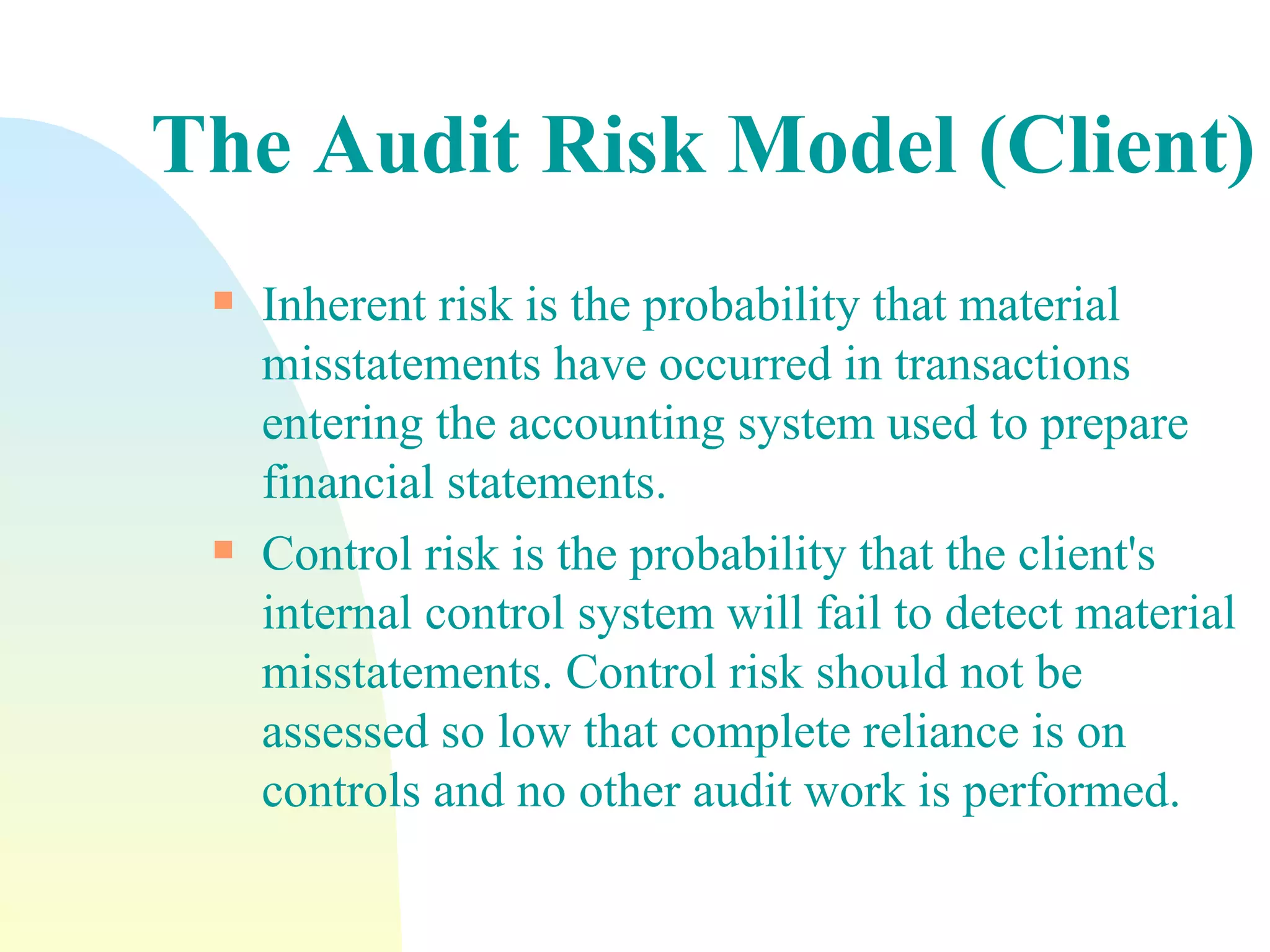 Audit planning and risk assessment | PPT