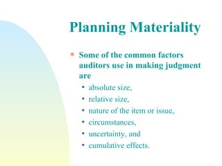 Audit planning and risk assessment | PPT