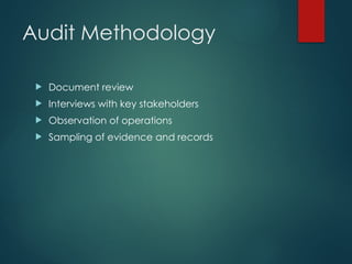 ISO 27001 Audit Plan Presentation for small org | PPTX
