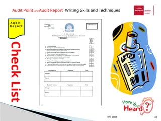 Audit Point and Audit Report Writing Skills and Techniques.ppsx