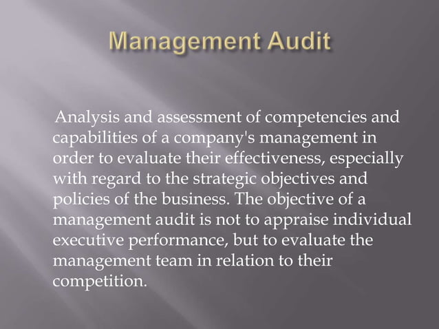 Audit presentation | PPTX