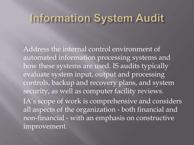 Audit presentation | PPTX