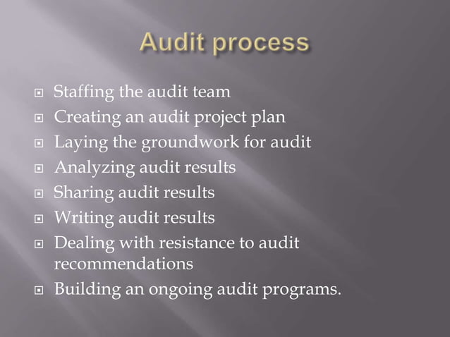 Audit presentation | PPTX