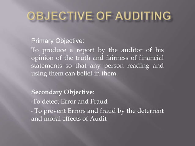 Audit presentation | PPTX