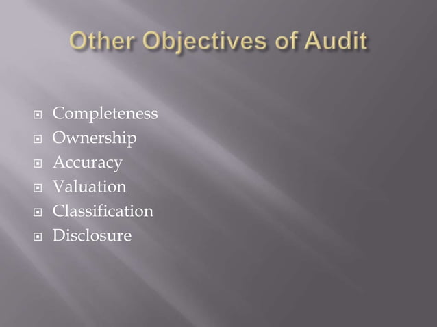 Audit presentation | PPTX