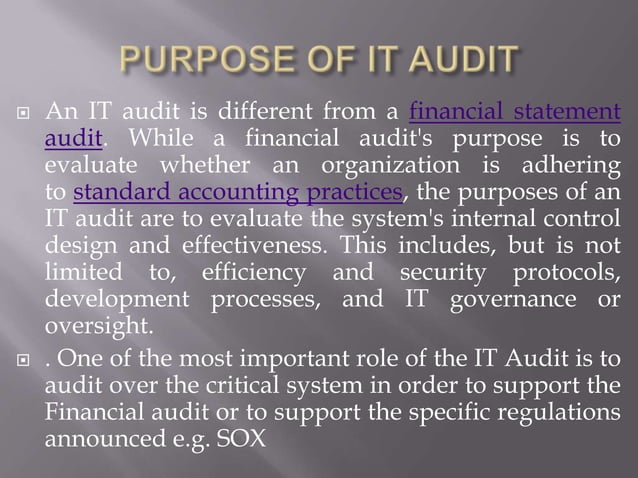Audit presentation | PPTX