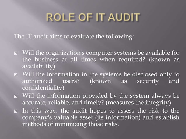 Audit presentation | PPTX