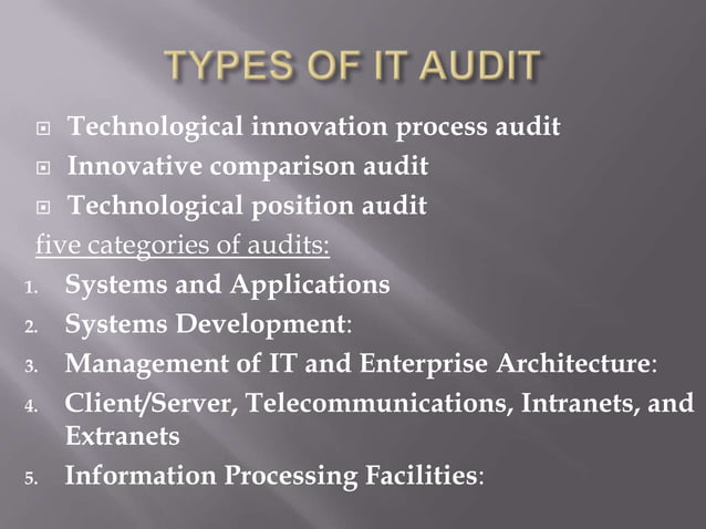 Audit presentation | PPTX