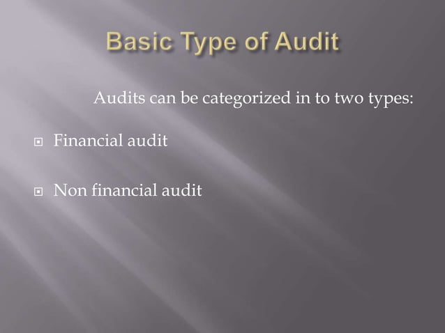 Audit presentation | PPTX
