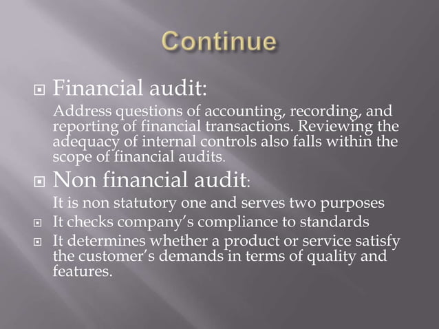 Audit presentation | PPTX