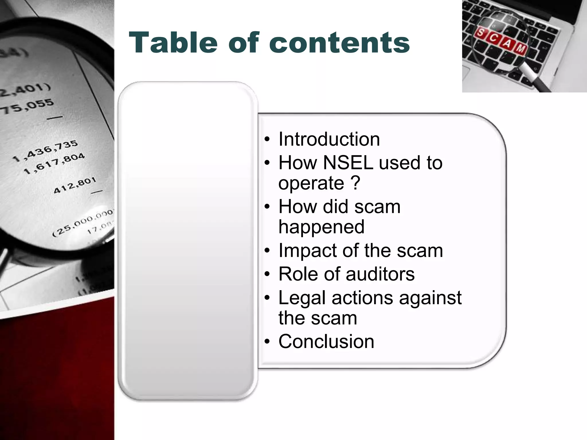 THE NSEL scam | PPTX