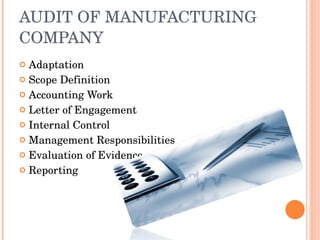manufacturing company audit | PPT