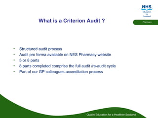 Pharmacy: Criterion audit | PPT