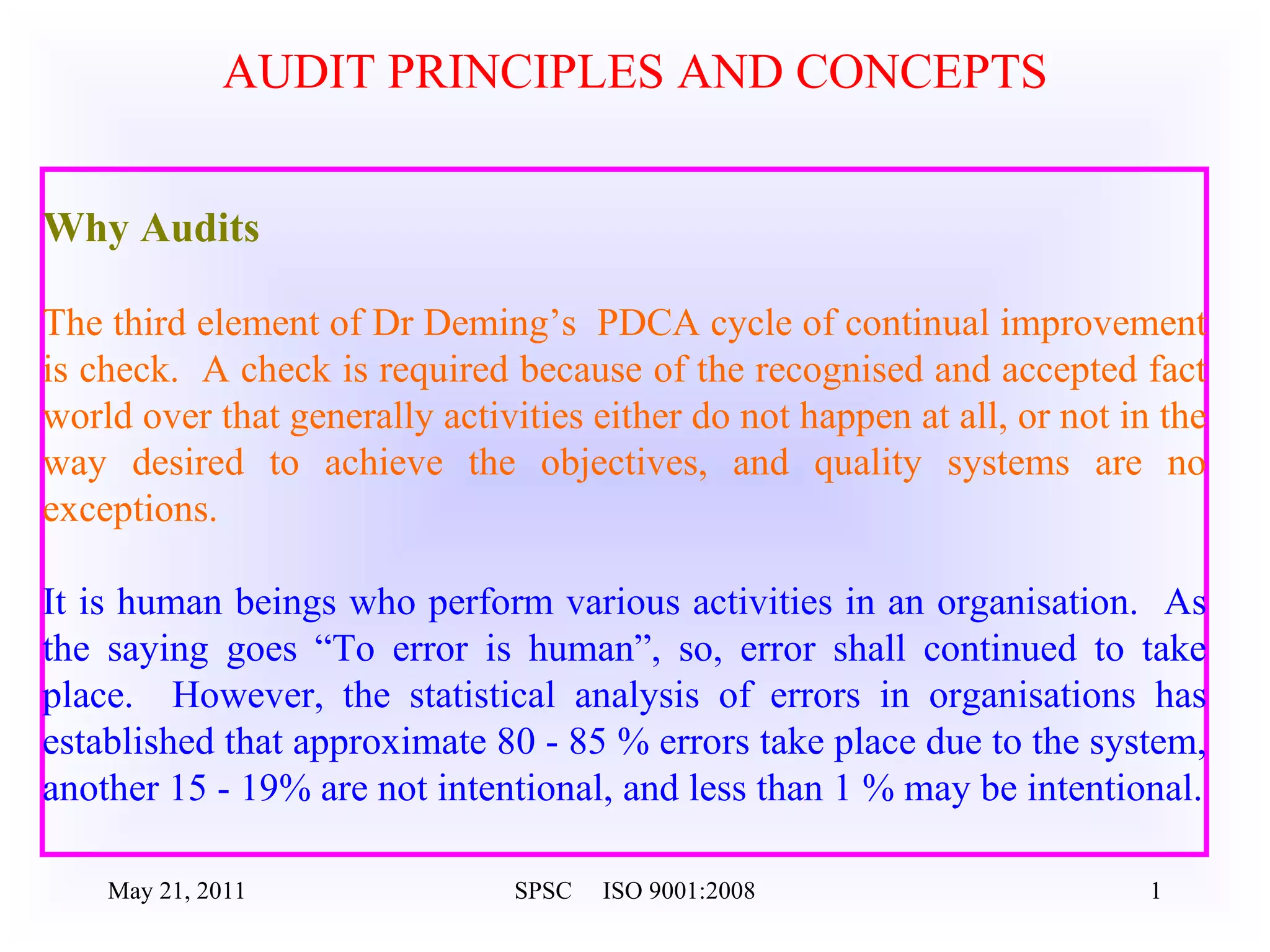 Audit Principles & Concepts | PPT