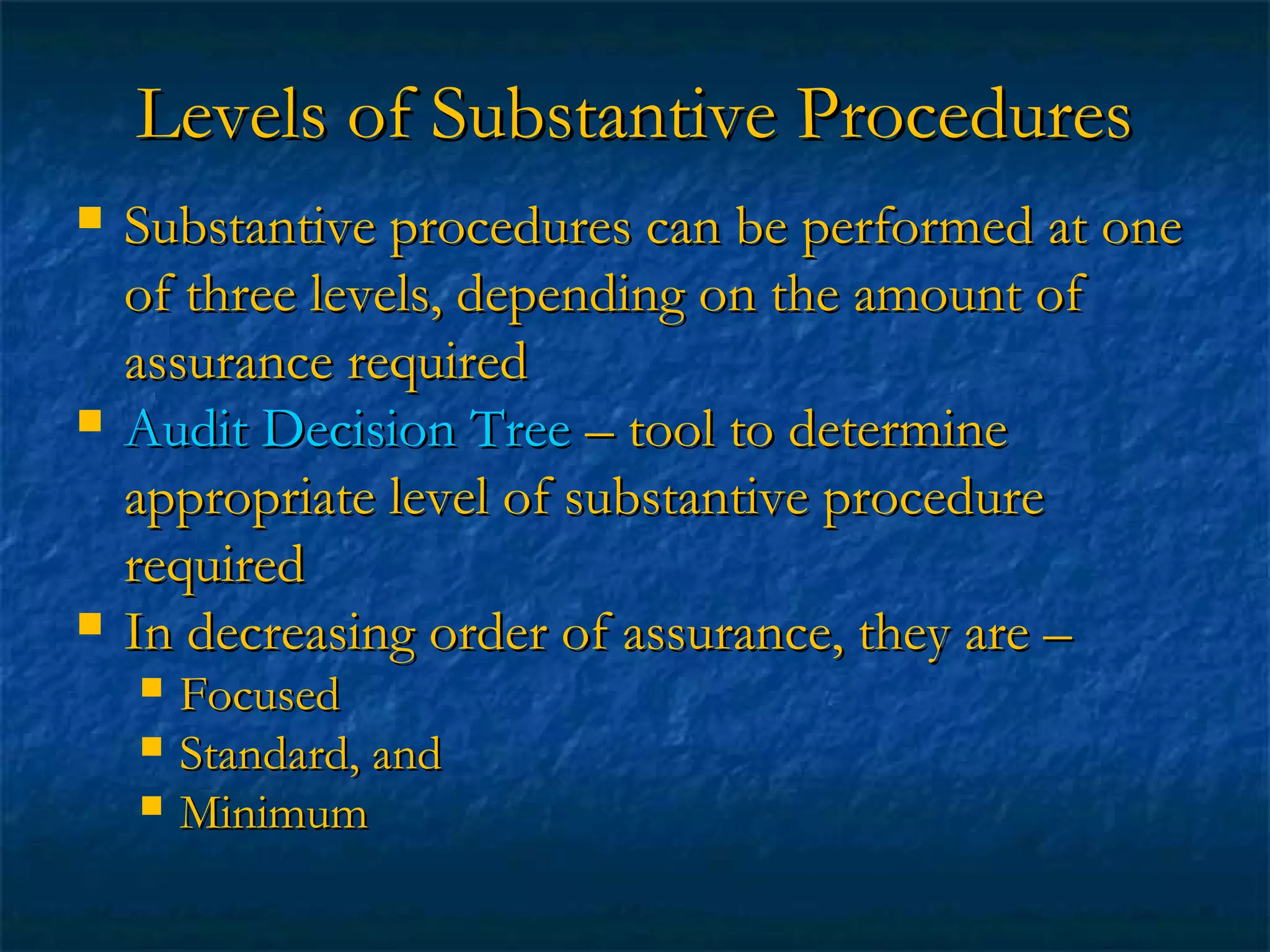 Audit procedures | PPT