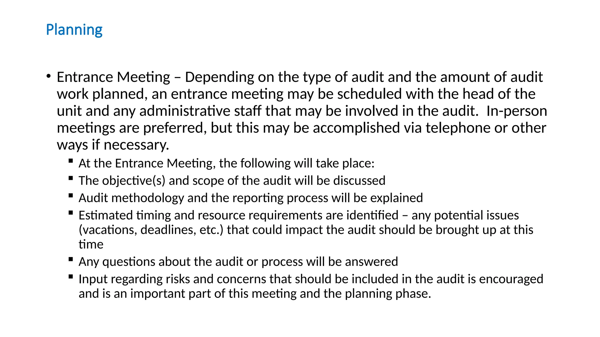 Audit Process presentation for Bachelors | PPTX