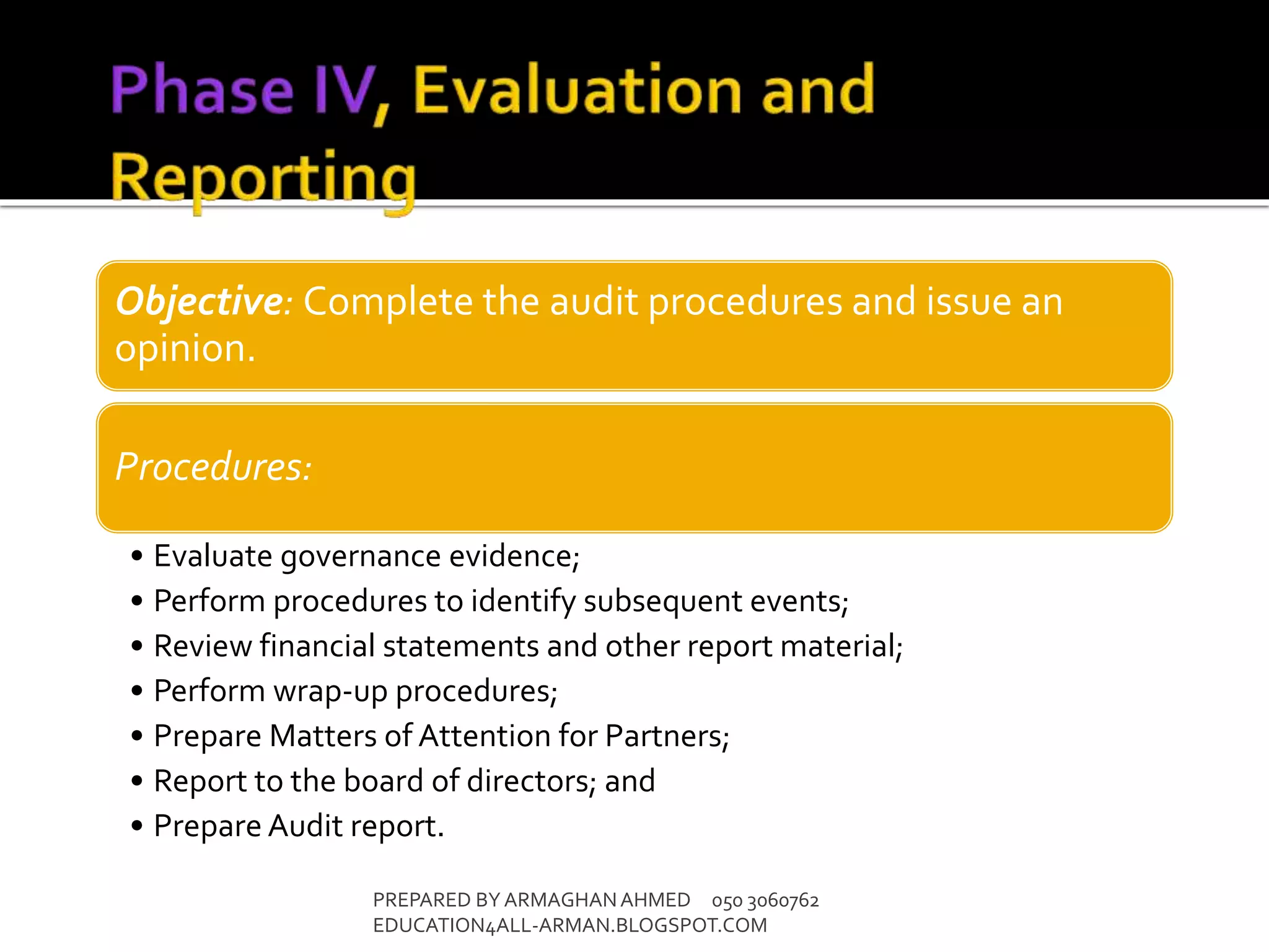Audit process model | PPTX