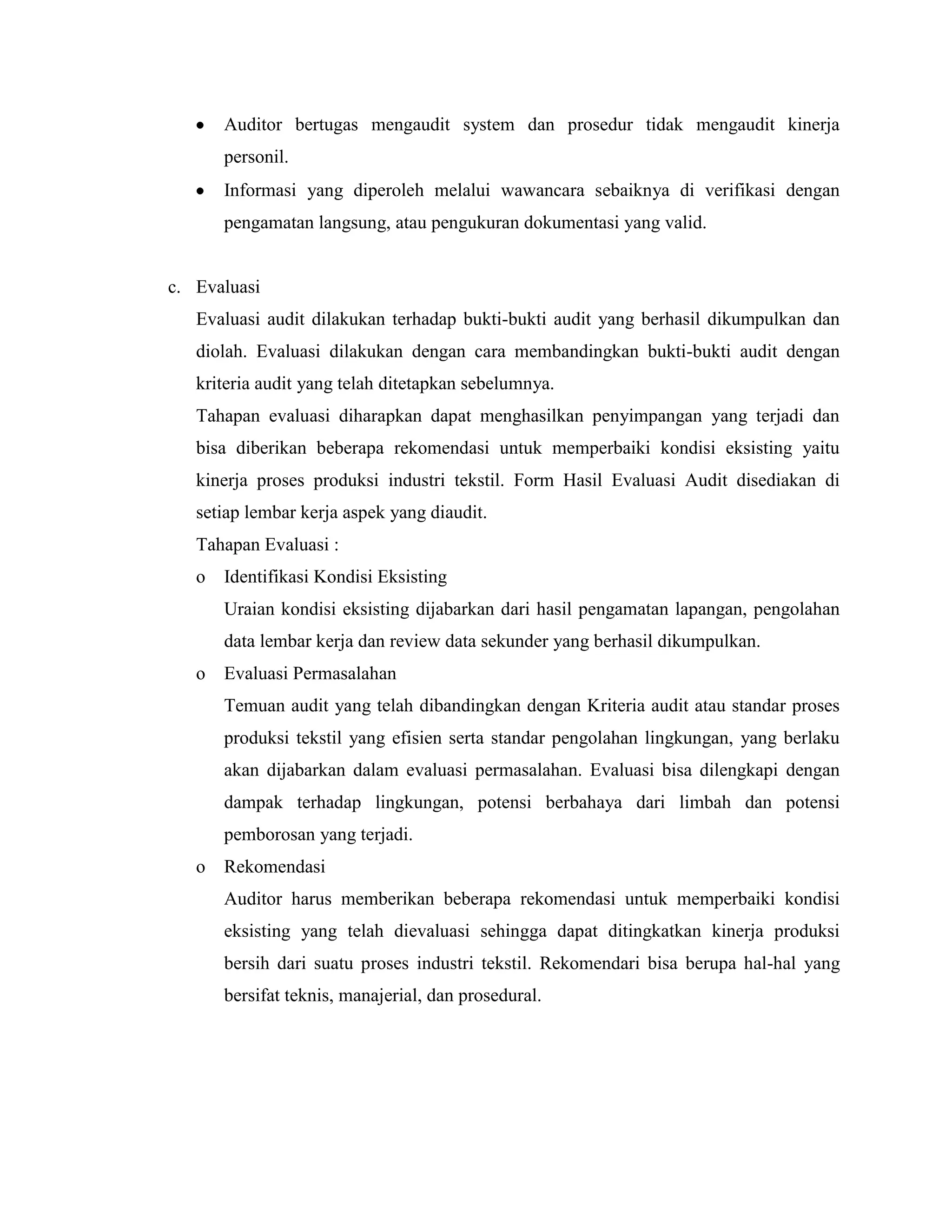 Audit produksi bersih | DOCX