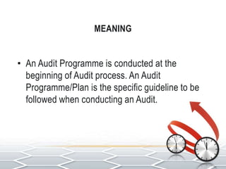 Audit programme | PPTX