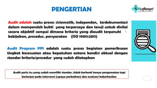 AUDIT PROGRAM PPI - LAFKESPRI.pptxterbaru | PPTX