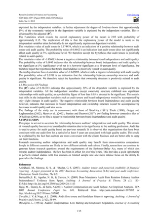 Audit quality and auditors independence in nigeria | PDF | Business Accounting & Finance | Business