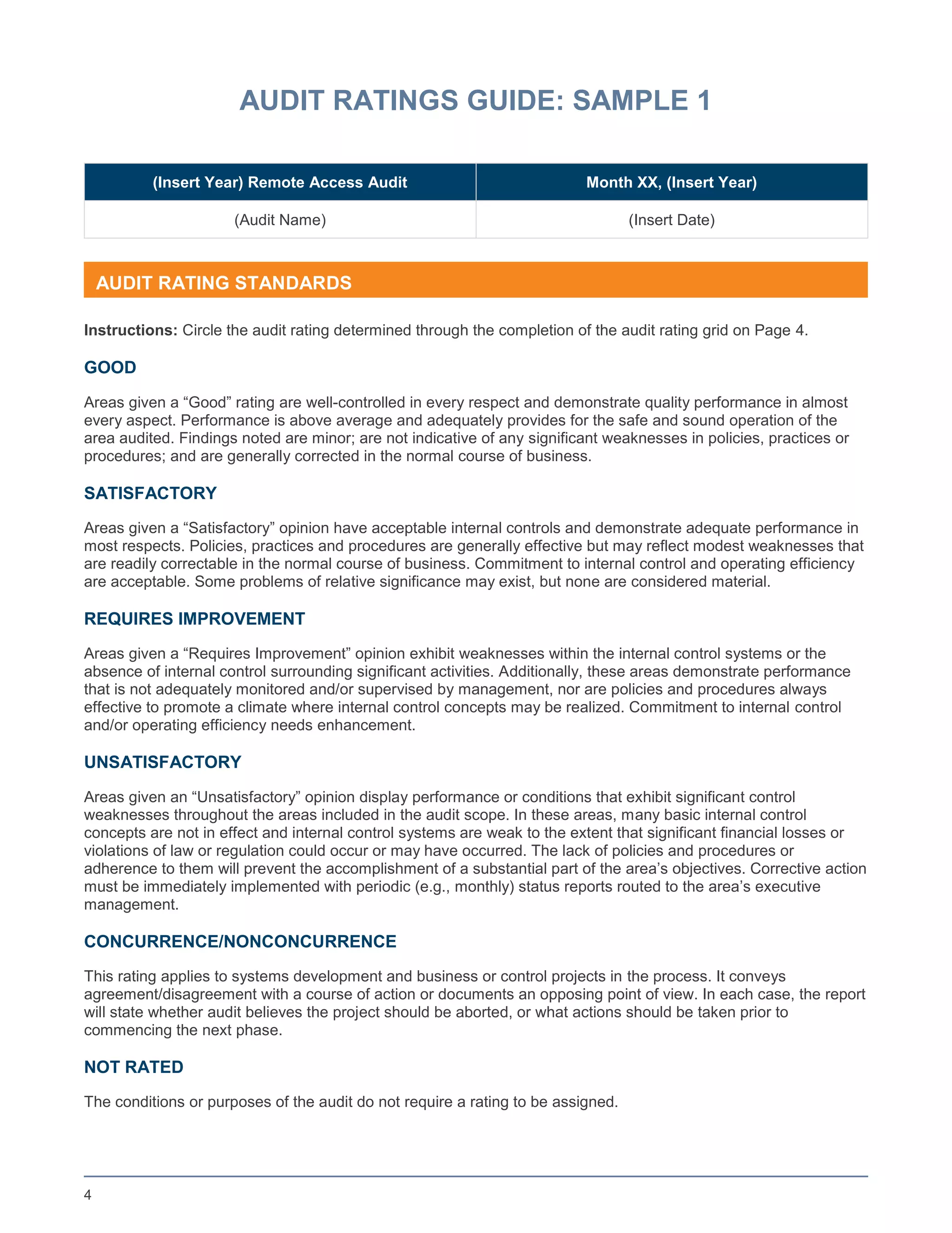 Audit ratings guide | PDF