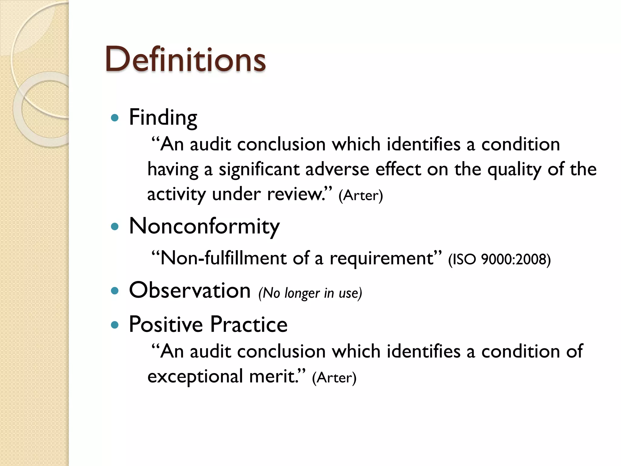 Audit findings and the report | PPTX