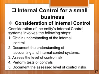 Audit report- Consideration of Internal Control | PPTX