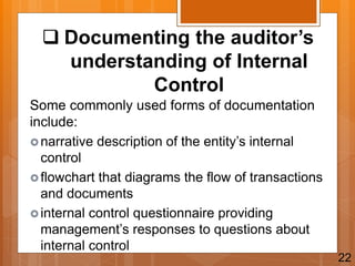 Audit report- Consideration of Internal Control | PPTX