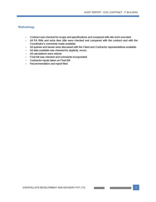 Civil Contract - Audit report | PDF