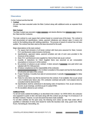 Civil Contract - Audit report | PDF