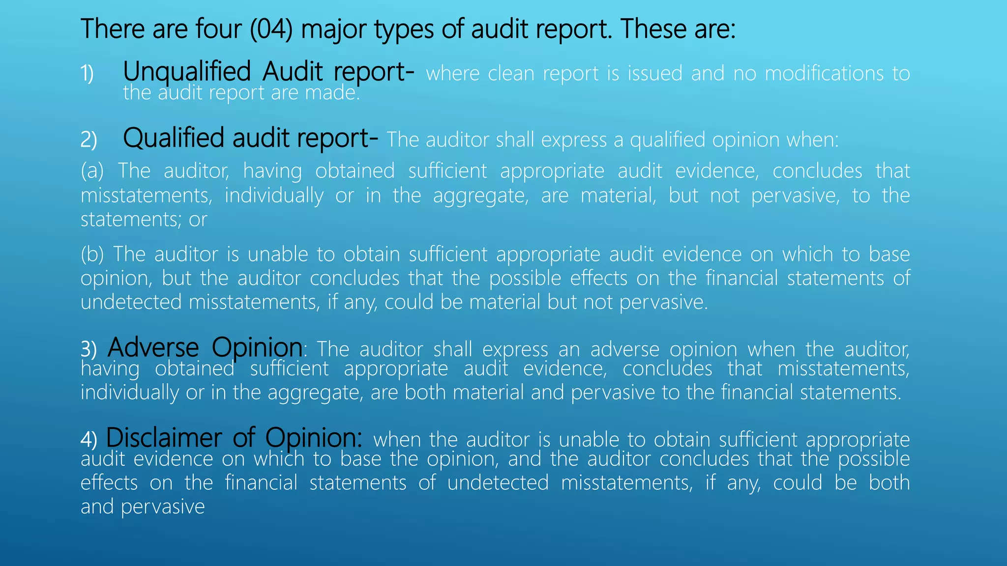 Audit reporting ISA 700 | PPTX