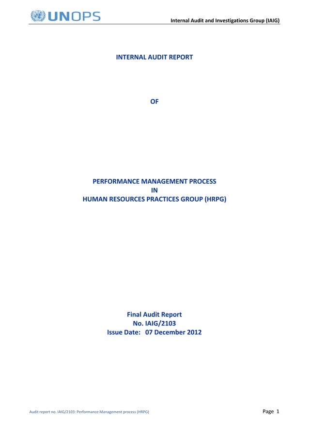 performance management Audit report | PDF | Human Resources | Business