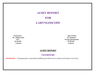 Audit report of medical devices on laryngoscope.docx