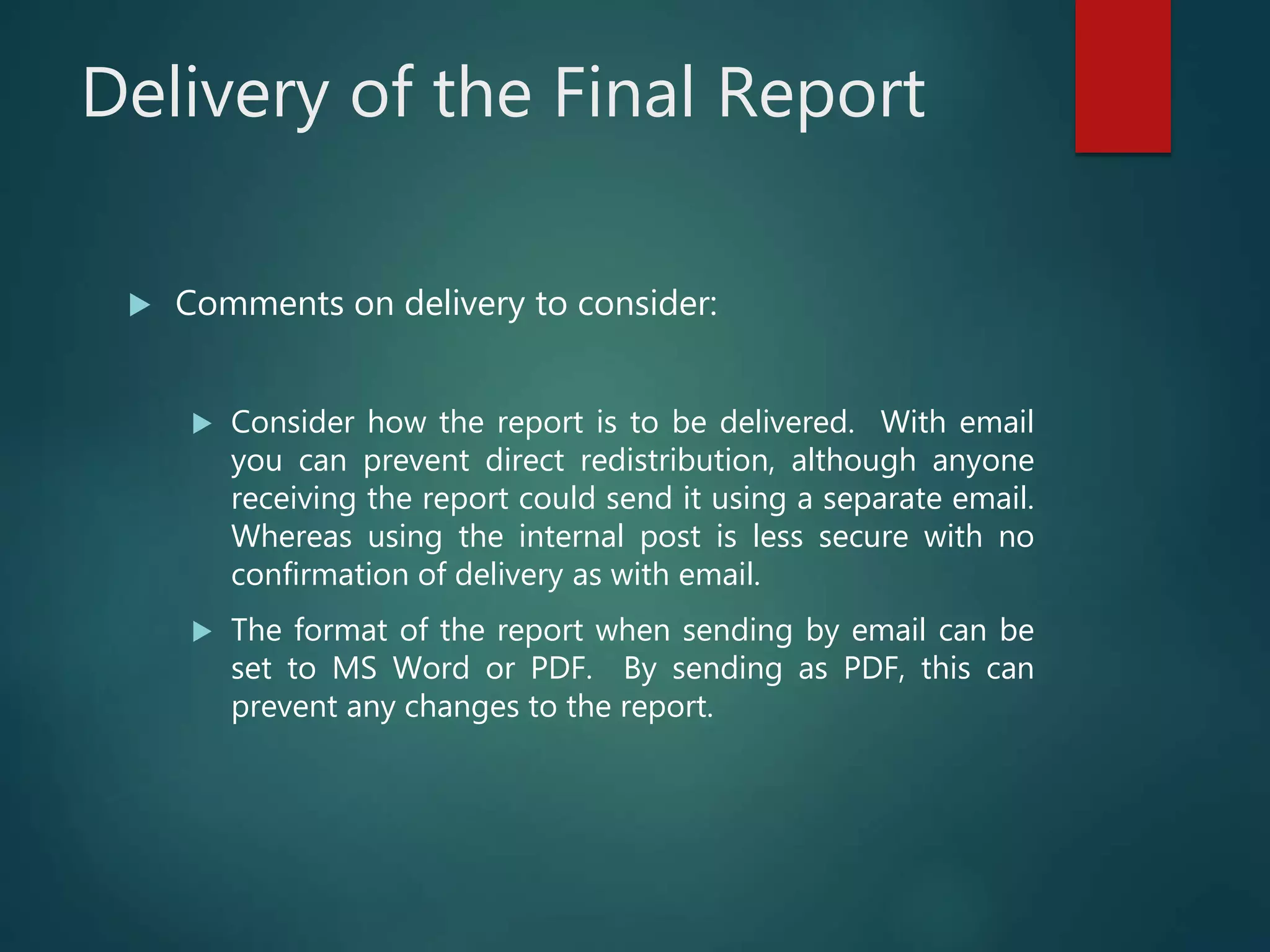 Internal Audit Report Writing Best Practice | PPTX