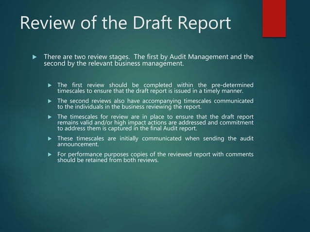 Internal Audit Report Writing Best Practice | PPTX