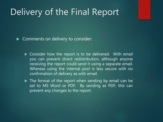 Internal Audit Report Writing Best Practice | PPTX