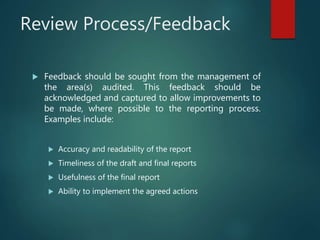 Internal Audit Report Writing Best Practice | PPTX