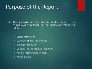 Internal Audit Report Writing Best Practice | PPTX