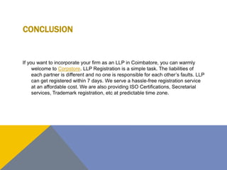LLP Registration Audit requirements in India | Corpstore | PPT