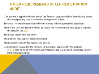 LLP Registration Audit requirements in India | Corpstore | PPT