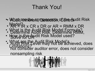 Audit risk model | PPT | Business Accounting & Finance | Business